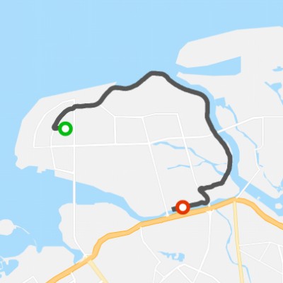 10 km a lo largo de la costa de la isla de Haidian in Hai Nan Sheng ...